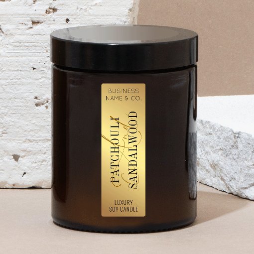 Gold Trendy Product Jar Thin Tamper Proof Label | Zazzle