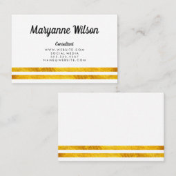 Gold Trim Lines Business Card | Zazzle