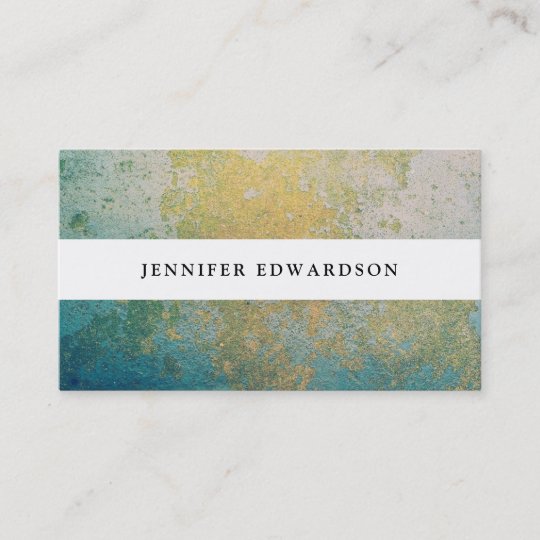 Gold & turquoise stone gemstone mineral business card | Zazzle.com