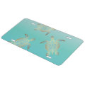 Gold Turquoise Turtles License Plate | Zazzle