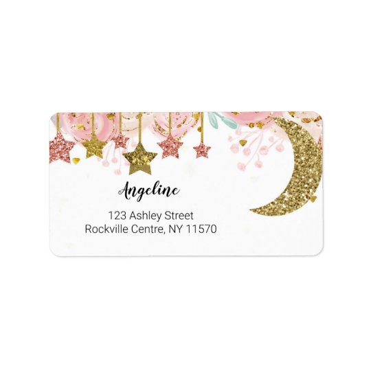 Gold twinkle twinkle Address Label | Zazzle.com