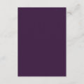 Gold Type Deco | Dark Purple Wedding Details Enclosure Card | Zazzle
