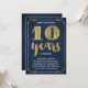 Gold Typography | Faux Foil 10th Anniversary Invitation | Zazzle