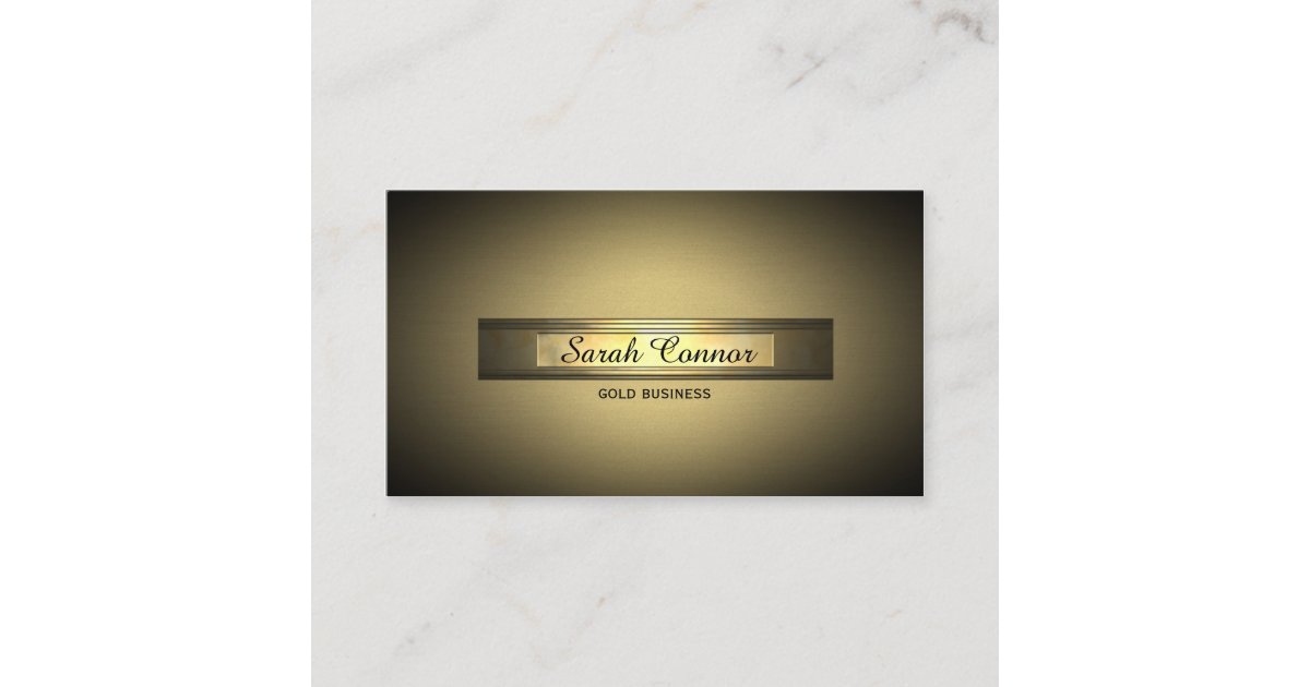 gold vignette business card | Zazzle