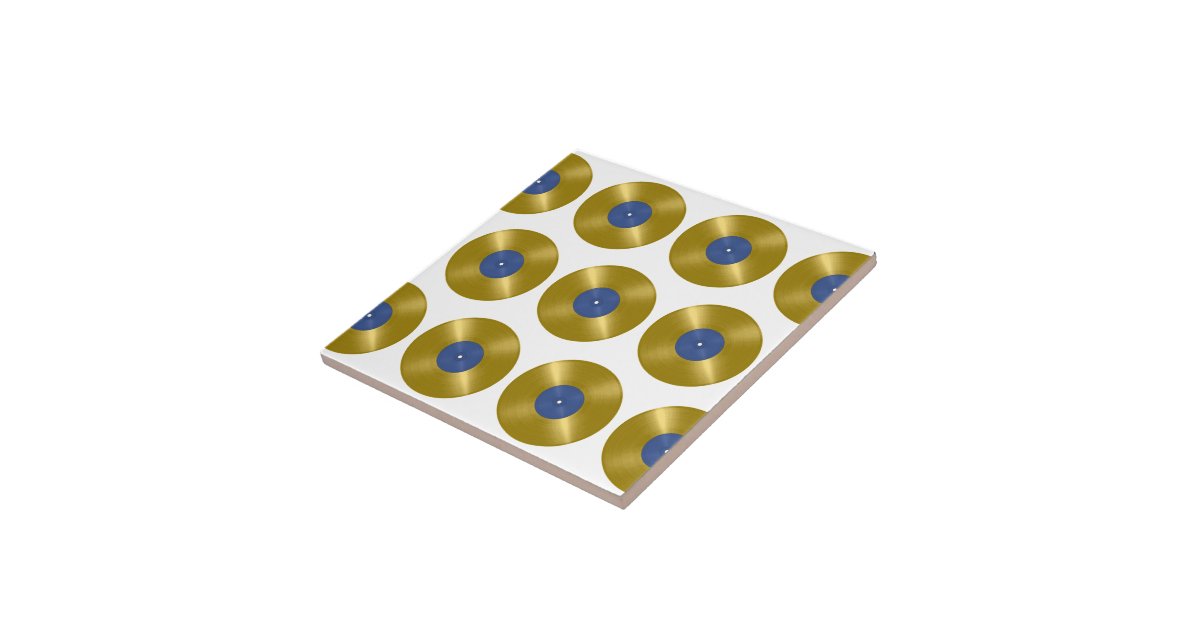 Gold Vinyl Record Album Ceramic Tile | Zazzle