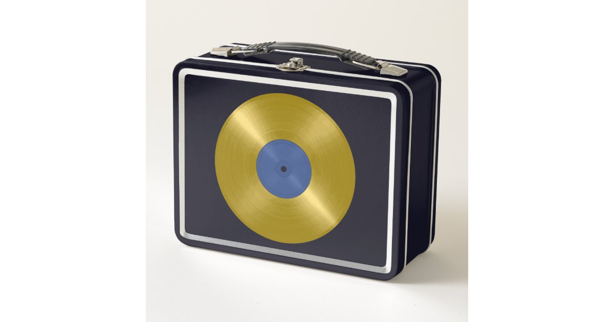 Gold Vinyl Record Album Metal Lunch Box | Zazzle