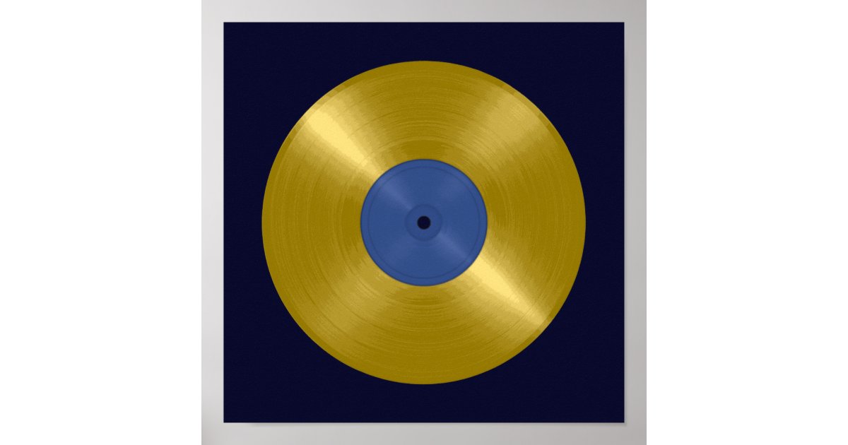 Gold Vinyl Record Album Poster | Zazzle