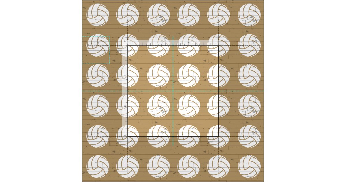 Gold Volleyball Wood Floor Patterned Fabric | Zazzle.com