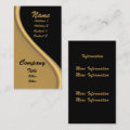 Gold Wave On Black Business Cards | Zazzle