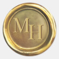 Gold Wax Seal Vintage Classy Luxury Stickers | Zazzle