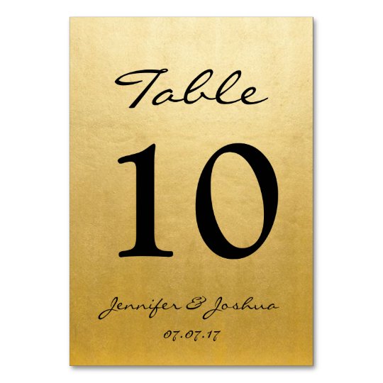 Gold Wedding Reception Table Number Cards Template | Zazzle.com