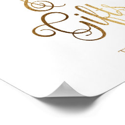 Gold wedding sign for cards and gifts | Gold | Zazzle