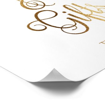 Gold wedding sign for cards and gifts | Gold | Zazzle