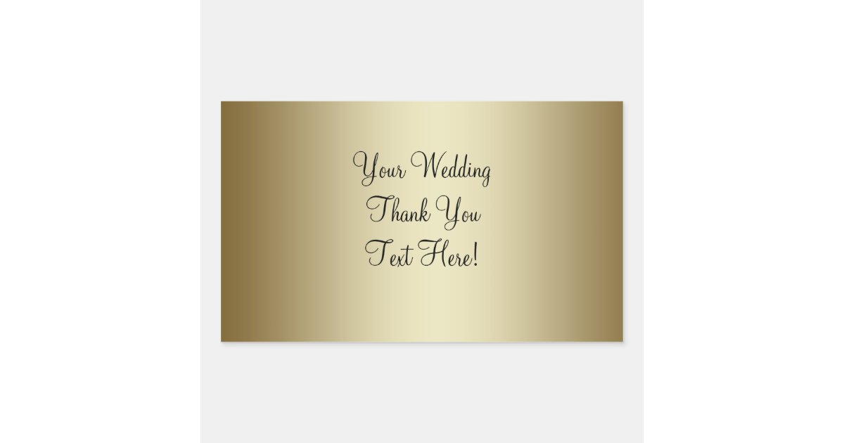 Gold Wedding Wine Label Sticker | Zazzle
