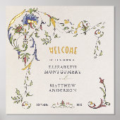 Gold Welcome Sign Victorian Ornament Wedding | Zazzle