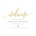 Gold Welcome Wedding Sign | Zazzle