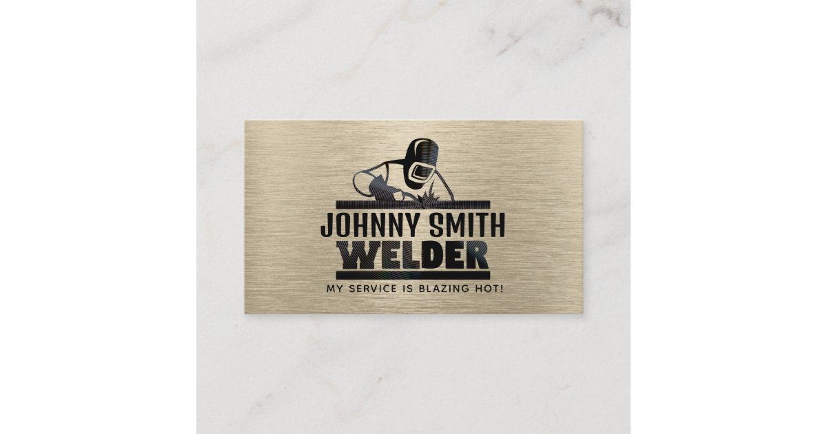 Gold Welding Slogans Business Cards | Zazzle