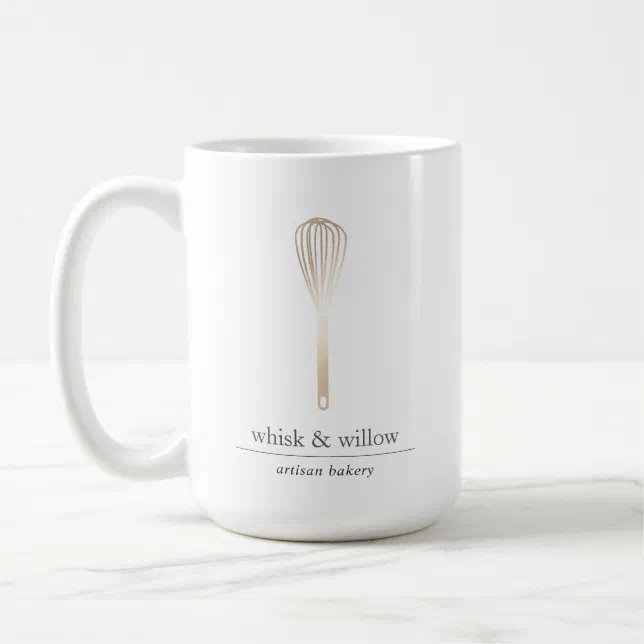 Gold Whisk | Bakery Pen Holder Coffee Mug | Zazzle