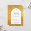 Gold White Catholic Nuptial Mass Wedding Invitation | Zazzle