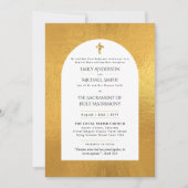Gold White Catholic Nuptial Mass Wedding Invitation | Zazzle