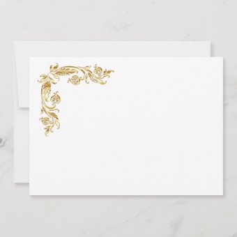 Gold White Elegant Glamorous Formal Wedding Invitation | Zazzle