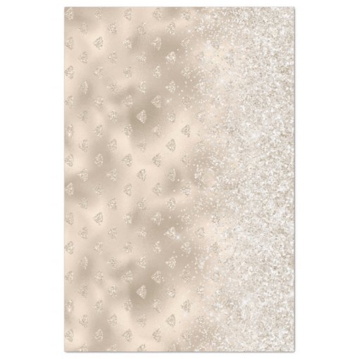 Gold White Glitz Glitter Diamonds Tissue Paper | Zazzle