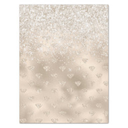 Gold White Glitz Glitter Diamonds Tissue Paper | Zazzle