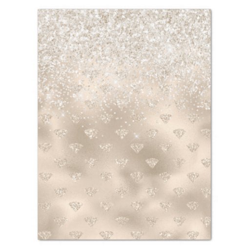 Gold White Glitz Glitter Diamonds Tissue Paper | Zazzle