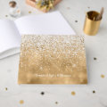 Gold White Glitz Glitter Guest Book | Zazzle