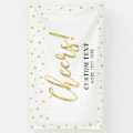 Gold & White | Modern Cheers All Occasions Party Banner | Zazzle