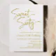 Gold White Sweet Sixty Minimal 60th Birthday Party Invitation | Zazzle