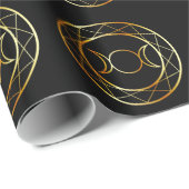 Gold Wiccan symbol Triple Goddess Wrapping Paper | Zazzle