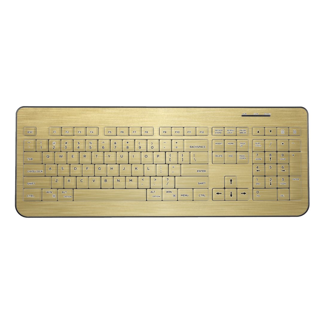 Gold Wireless Keyboard | Zazzle