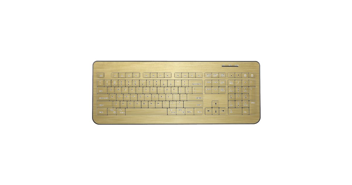 Gold Wireless Keyboard | Zazzle