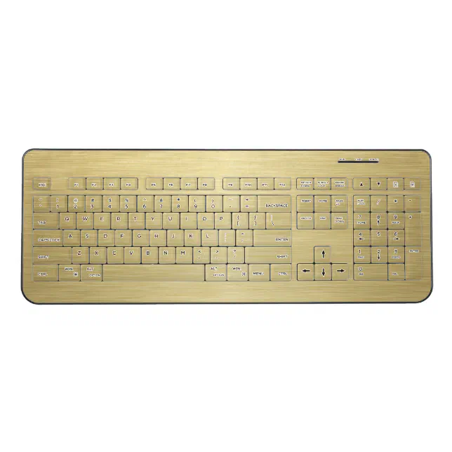 Gold Wireless Keyboard | Zazzle
