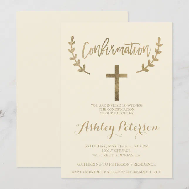 Gold yellow elegant typography confirmation invitation | Zazzle