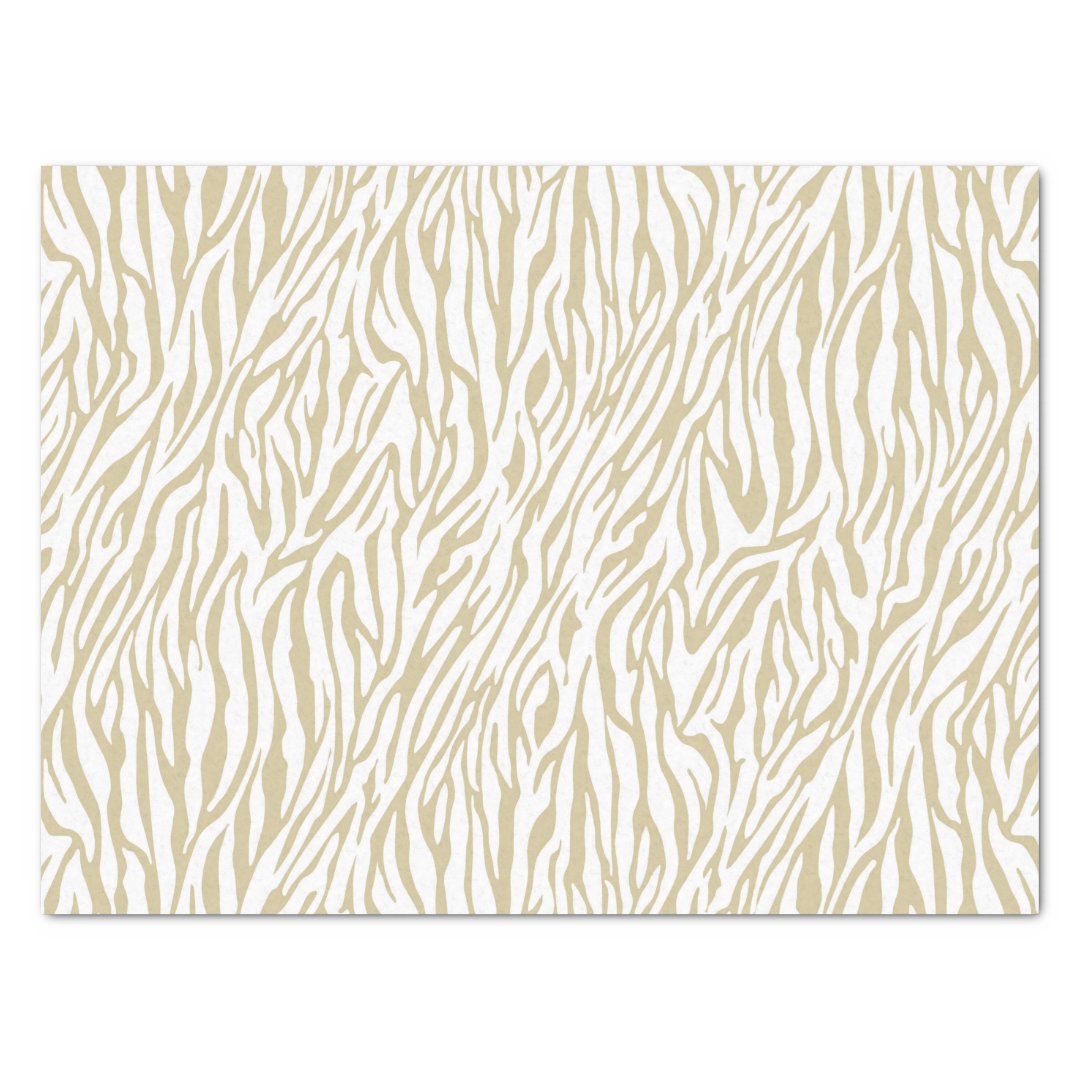 Gold Zebra Print Tissue Paper | Zazzle