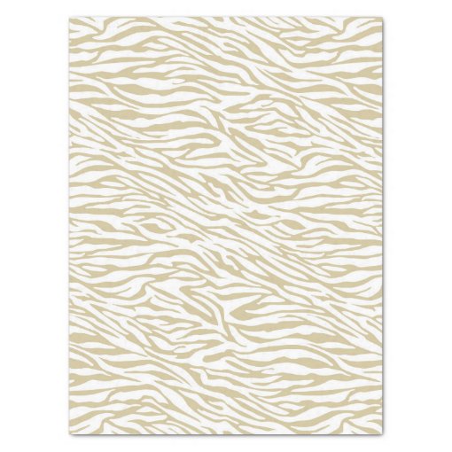 Gold Zebra Print Tissue Paper | Zazzle