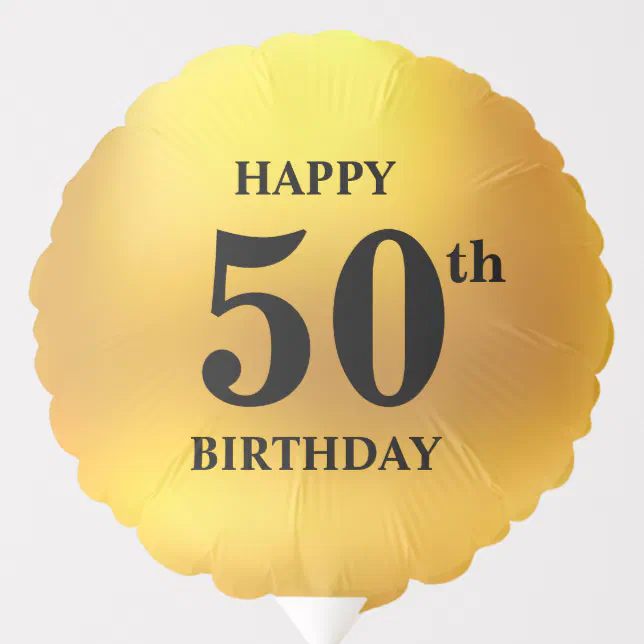 Golden 50th 60th 70th 80th Birthday Balloon Zazzle