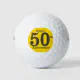 Golden 50th Anniversary Golf Ball | Zazzle