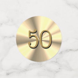Golden 50th Anniversary or 50 years of Service Confetti | Zazzle