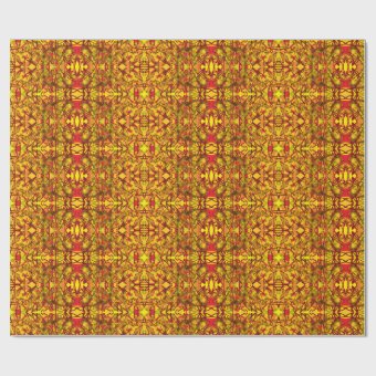 golden abstract art Persian or middle east look Wrapping Paper | Zazzle