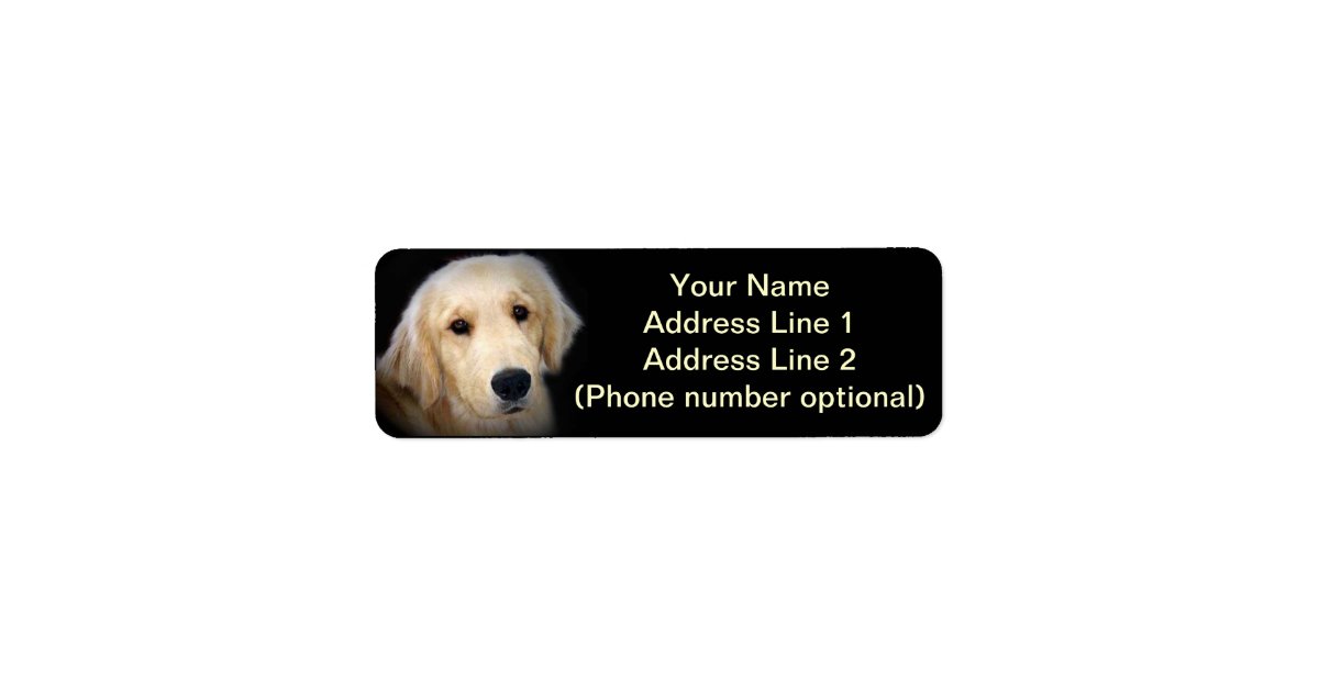 Golden Address Sticker | Zazzle