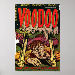 Golden Age Comic Art - Voodoo Poster | Zazzle