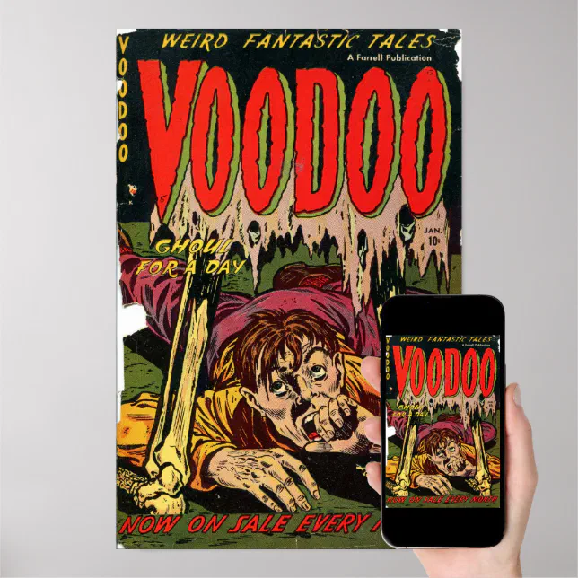 Golden Age Comic Art - Voodoo Poster | Zazzle