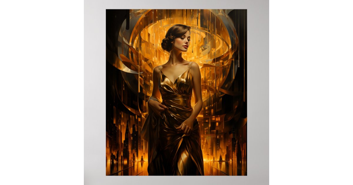Golden Age of Psyche airbrush painting Poster | Zazzle