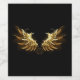 Golden Angel Wings on Black background Wine Label | Zazzle