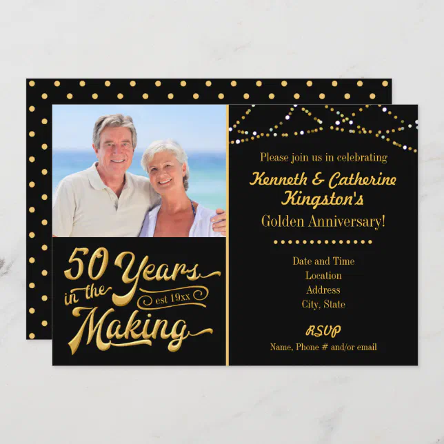 Golden Anniversary, 50 Years in the Making Invitation | Zazzle