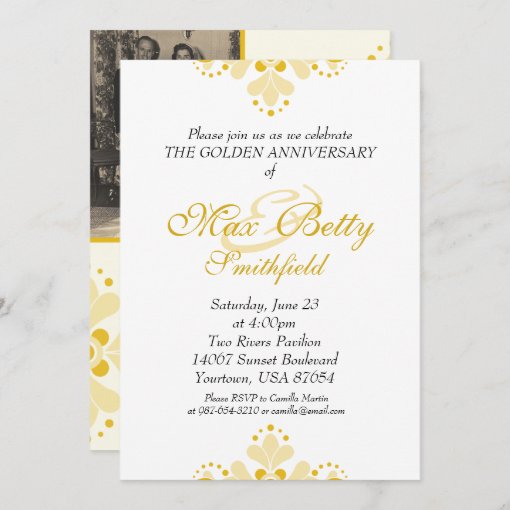 Golden Anniversary Celebration Invitation | Zazzle