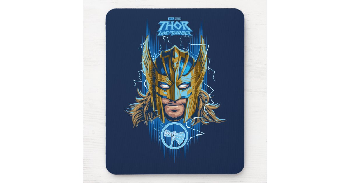 Golden Armor Thor Helmet Graphic Mouse Pad | Zazzle